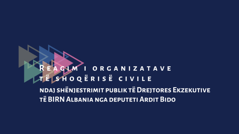 Reaction of civil society organizations to the public targeting of BIRN ...